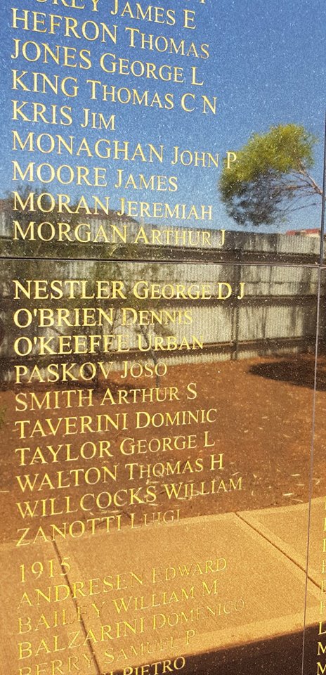 George David James NESTLER - Western Australian Virtual Miners Memorial