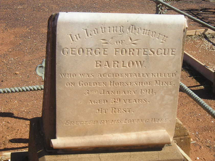 George Fortescue BARLOW - Western Australian Virtual Miners Memorial