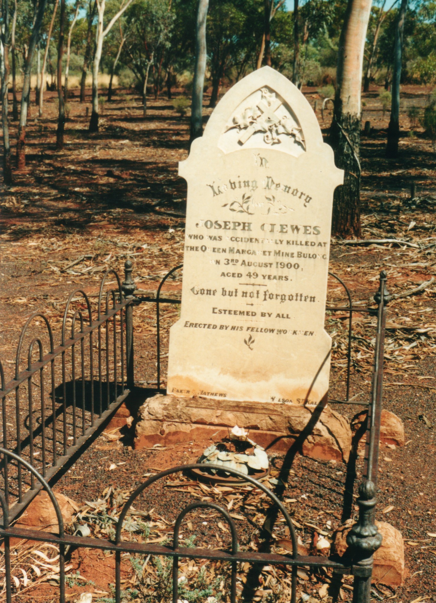 Joseph CLEWES - Western Australian Virtual Miners Memorial