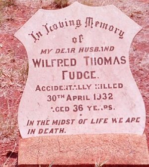 Wilfred Thomas FUDGE - Western Australian Virtual Miners Memorial