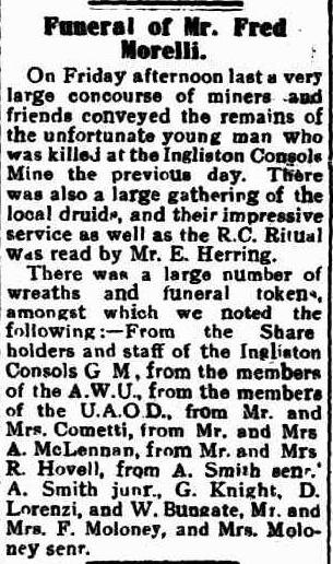 Fidencio “Fred” MORELLI - Western Australian Virtual Miners Memorial