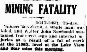 Walter John “Wally” NEWBOULD - Western Australian Virtual Miners Memorial