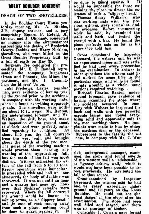 Henry John “Harry” NICKLESS - Western Australian Virtual Miners Memorial