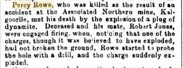 Percy Douglas Lorenzo Pendarvis ROWE - Western Australian Virtual ...