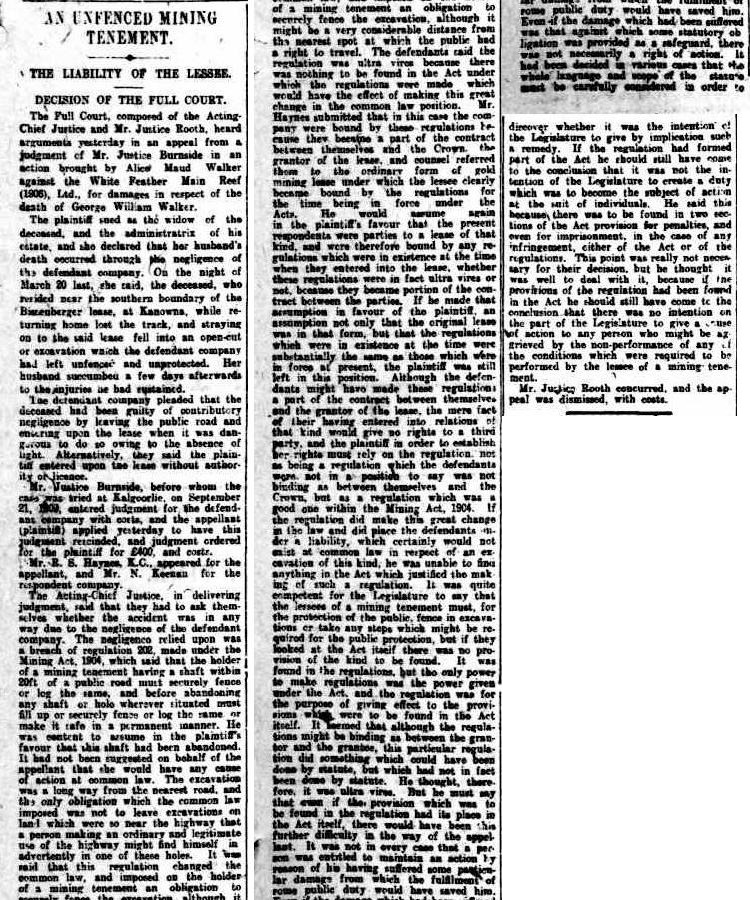 George William WALKER - Western Australian Virtual Miners Memorial