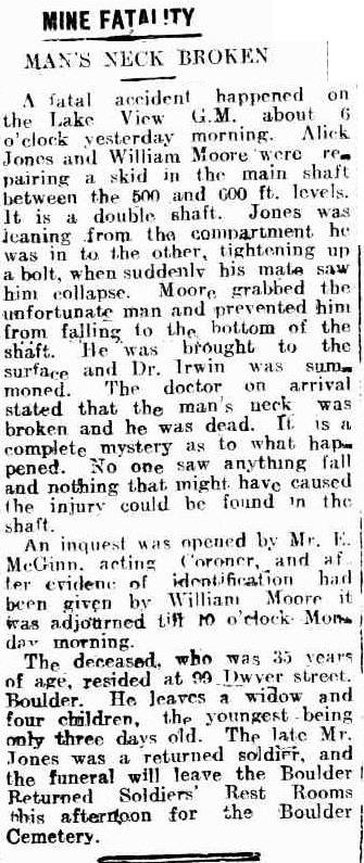 Alexander ‘Alick’ Edward JONES - Western Australian Virtual Miners Memorial