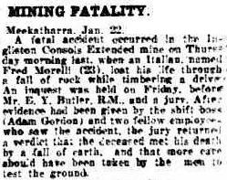 Fidencio “Fred” MORELLI - Western Australian Virtual Miners Memorial