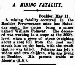 William John Langdon POLMEAR - Western Australian Virtual Miners Memorial