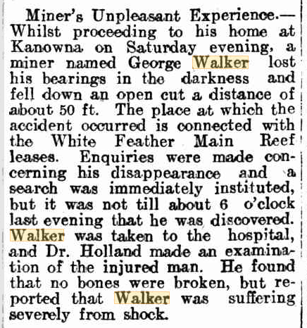 George William WALKER - Western Australian Virtual Miners Memorial