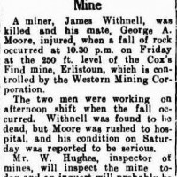 John Willmott “Jack” WITHNELL - Western Australian Virtual Miners Memorial