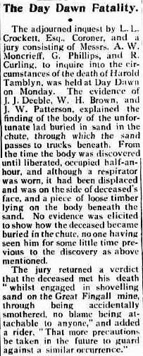 Harold “Tammy” TAMBLYN - Western Australian Virtual Miners Memorial