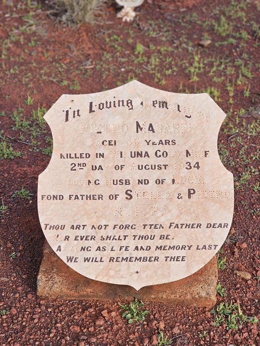 Pietro MASAREI - Western Australian Virtual Miners Memorial