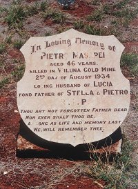 Pietro MASAREI - Western Australian Virtual Miners Memorial