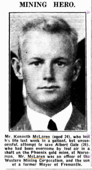 Kenneth McLAREN - Western Australian Virtual Miners Memorial