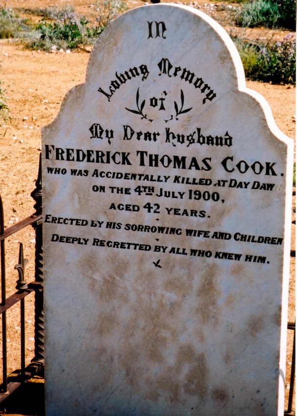 Frederick Thomas COOK - Western Australian Virtual Miners Memorial