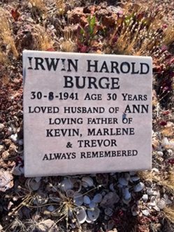 Irwin Harold “Whip” BURGE - Western Australian Virtual Miners Memorial