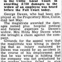 George DAWES | Western Australian Virtual Miners Memorial